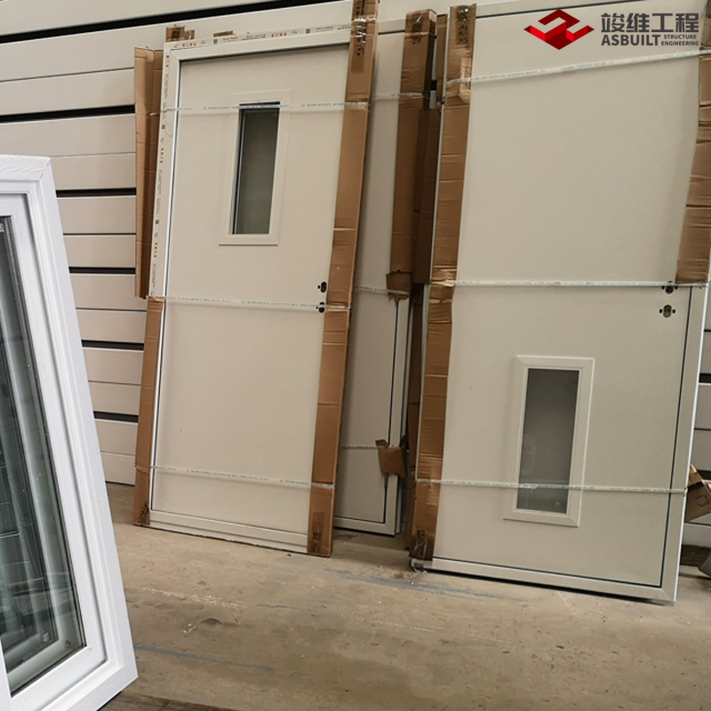 Prefabricated Container Steel Door with Visible Glass Window - Buy ...