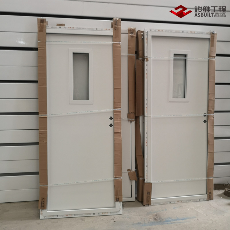 Prefabricated Container Steel Door with Visible Glass Window - Buy ...